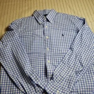 Ralph Lauren | Shirts | Ralph Lauren Mens Baby Blue And White Picnic ...